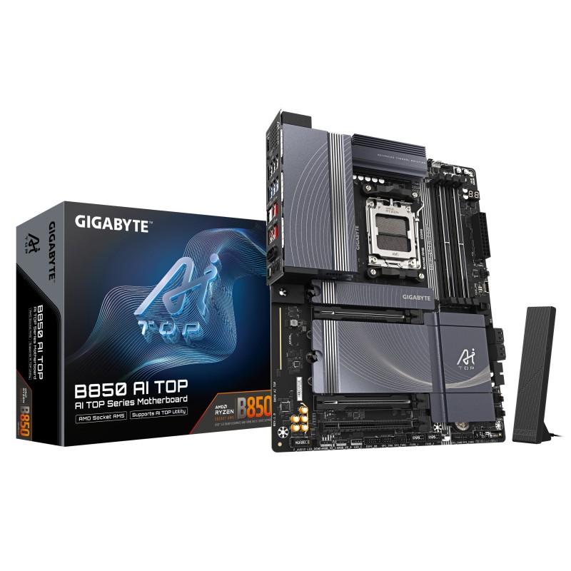 GIGABYTE B850 AI TOP Placa Base - Procesadores AMD Ryzen Serie 9000, 16+2+2 fases VRM digitales ...